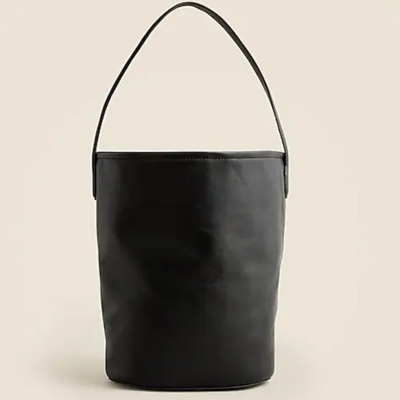 J. Crew | Bags | Nwt J Crew Berkeley Black Leather Bucket Bag | Poshmark